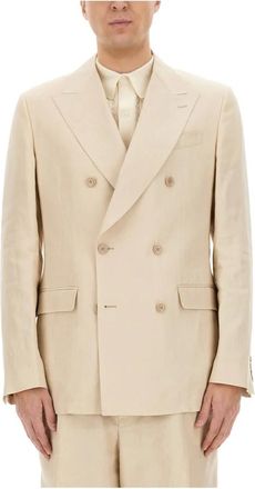 Dolce & Gabbana Homme, Vestes, Beige, Taille: XL Tela Lino Gr.377