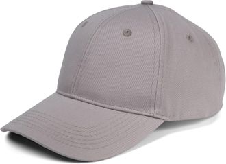 styleBREAKER Unisex 6-Panel Baseball Cap | gebürstete Baumwolle | Klettverschluss verstellbar | einfarbiges Basecap für Damen und Herren, Farbe:Grau