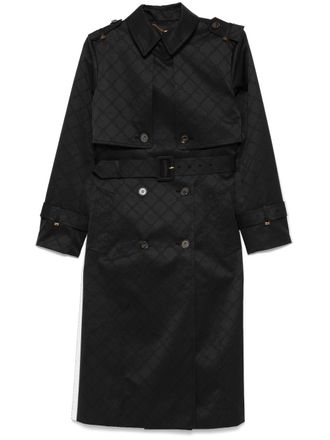 Elisabetta Franchi trench en jacquard - Noir
