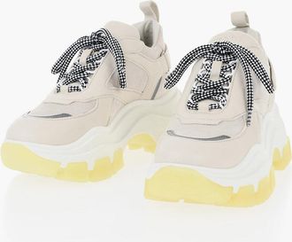 Prada Platform Suede Sneakers with Velcro Detail Prada