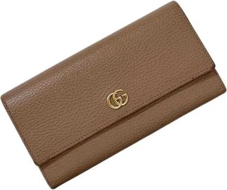 Gucci Portefeuille long (bi-pli) doccasion - Femme - Pre-owned - Brun - Taille: ONE Size