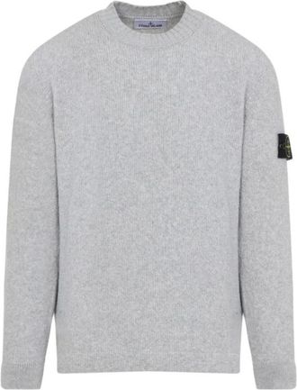 Stone Island Homme, Pulls, Gris, Taille: XL Pull Ras du Cou en Fil Fantaisie