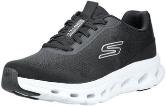 Skechers Homme Go Walk Glide-Step 2.0 Vic Basket, Textile Noir avec Bordure Blanche, 42.5 EU