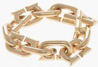 Ferragamo Gold Finished MAXI CHAIN Bracelet Gr&ouml;&szlig;e Unica