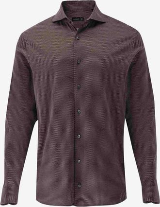 van Laack Weiches Jersey-Hemd mit Pinpoint-Druck, Tailor Fit in