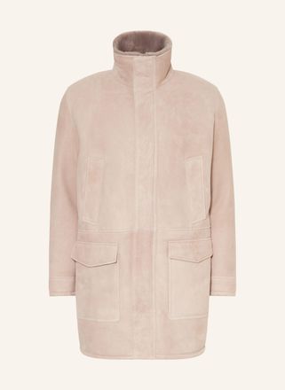 Arma Arma Ledermantel Mano Mit Lammfell beige