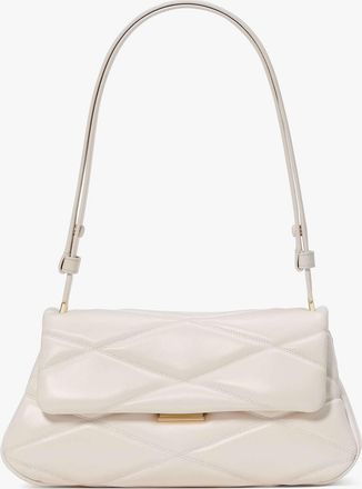 Kate Spade New York Kate Spade Grace Schultertasche Mit Steppmuster, Wandelbar f&uuml;r Frauen in Creme | LEDER