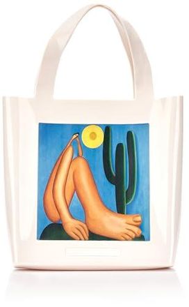 Melissa Canvas Bag + Tarsila Do Amaral Ad, Accouplement Femme, Beige