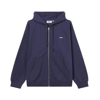 Obey Est. Works Bold Zip Hood - - Sweatshirts & Hoodies - Herren - Blau - S