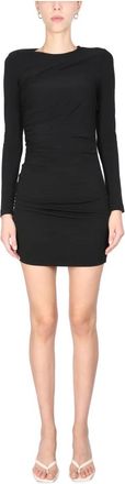 Dsquared2 Femme, Robes, Noir, Taille: 40 FR Ruched LS Mini Dress