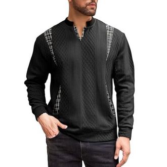 Generic Sweat-shirt pour homme - Pull chaud - Mode d&eacute;contract&eacute; - Automne et hiver - Pour homme - D&eacute;contract&eacute; - Col montant - Manches longues - Tricot sans cap