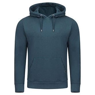 Riverso Riverso Pull à Capuche pour Homme RIVTheo Poches Kangourou Coupe Droite Couleur Unie Coton Gris Marron Vert Rouge Bleu Noir S M L XL 2XL 3XL 4XL 5XL -