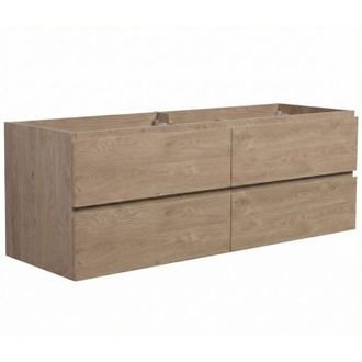 Badplaats Badplaats Waschbeckenunterschrank Angela 140 x 48 cm Kastanien E