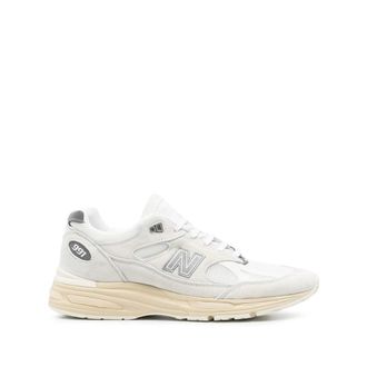 New Balance Homme, Chaussures, Gris, Taille: 41 1/2 EU Baskets Grises &agrave; Semelle &Eacute;paisse et Lacets