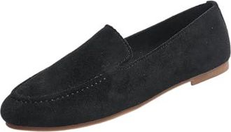 Generic Mocassins pour femme &agrave; bout rond, chaussures de marche d&eacute;contract&eacute;es, couleur unie, confortables, l&eacute;gers, classiques &agrave; enfiler, mocassins plats pour l