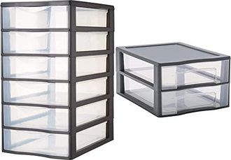 Sundis Tour de Rangement ORGAMIX (A4-6 tiroirs) et Mini Tour de Rangement TAG TOWER (A4-2 tiroirs)