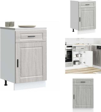 vidaXL Armoire de cuisine Porto sonoma gris bois dingénierie - Armoire De Cuisine - Armoires De Cuisine - Meuble Dévier - Meuble Dévier De Cuisine