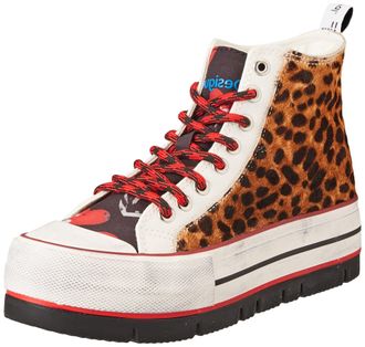 Desigual Damen Shoes_Crush_Animal Sneaker, Multicolor, 36 EU