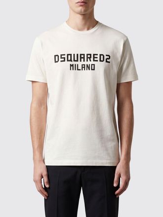 Dsquared2 T-shirt en coton &agrave; manches courtes avec logo imprim&eacute; contrastant