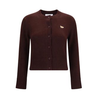 Maison Kitsun&eacute; Baby Fox Cardigan - - Knitwear - Damen - Braun - L