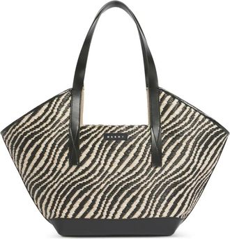 Marni Zweifarbige Waves Schultertasche - Schwarz