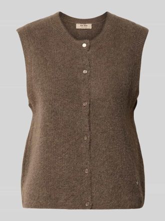 Mos Mosh Regular Fit Cardigan aus elastischem Alpaka-Mix mit Knopfleiste