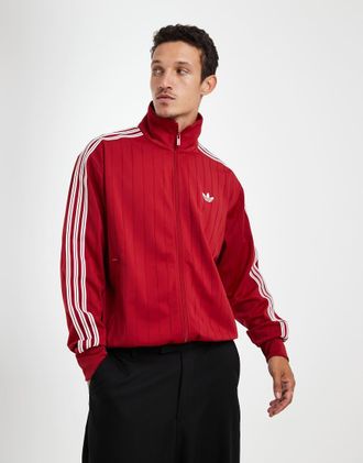 adidas Originals Firebird - Haut de surv&ecirc;tement ample - Rouge victoire