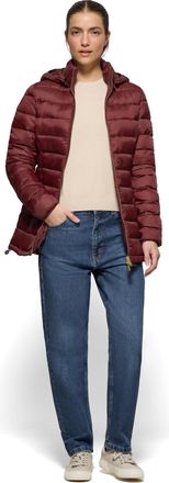 Polo Club Ultraleichte Jacke Cintia granatrot mit abnehmbarer Kapuze und PC Stickerei