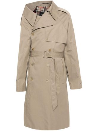 Balenciaga trench &agrave; design asym&eacute;trique - Marron