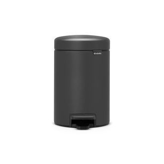 Brabantia NewIcon Kleiner M&uuml;lleimer f&uuml;r das Bad mit Deckel, 3 l | Geruchsdichter Treteimer mit herausnehmbarem Inneneimer f&uuml;r Bad, Toilette oder kleine R&auml;ume | 