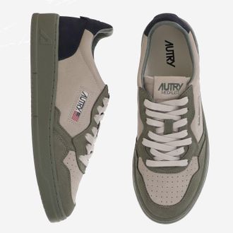 Autry Mens Sneakers Medalist Low Multicolour Suede Cow Leather Trainers