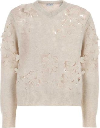 Burberry Femme, Pulls, Beige, Taille: 38 FR Sand Wool Sweater