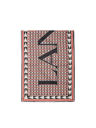 Lanvin Womens Scarf Red-Multicolor Wool Accessories