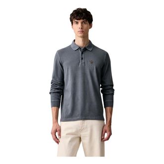Aeronautica Polo &agrave; manches longues - Homme - Tops - Bleu - Taille: XL