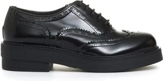 Strategia Lace-Up Shoe with Perforated Detailing and Rubber - Gr. 36,5 (EU) - in Schwarz