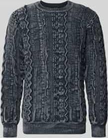 Carlo Colucci Strickpullover mit gerippten Abschlüssen