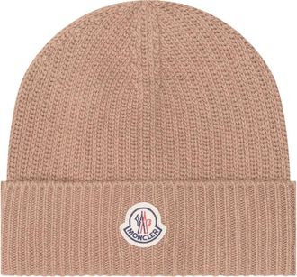 Moncler Bonnet en maille c&ocirc;tel&eacute;e - Homme - Accessoires - Beige - Taille: ONE Size