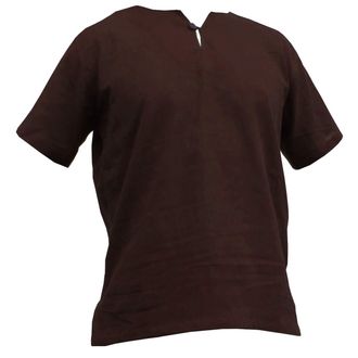 Panasiam Shirt, K, 1button, Darkbrown, XXL, Shortsleeve