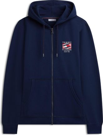 Tommy Hilfiger Sweatshirt Flag Embroidery French Zip-thru