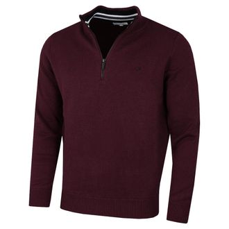 Calvin Klein Golf Herren Baumwollpullover - Französischer Burgundersport - XXXXL