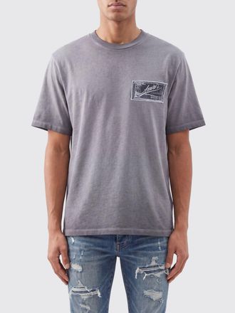 Amiri T-shirt en coton &agrave; col rond avec logo imprim&eacute; et &eacute;paules tombantes