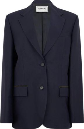 Iceberg Lederjacken - - Jackets - Damen - Blau - XS