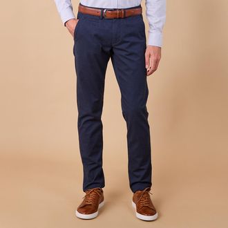 Bexley Jorden - Pantalon homme chevron bleu marine