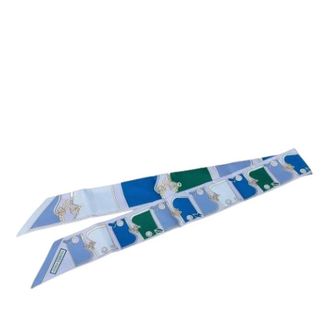 Herm&egrave;s Pre-owned Camails Twilly Scarf - Femme - Pre-owned - Bleu - Taille: ONE Size