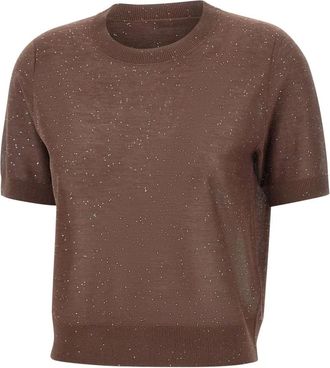 KANGRA Femme, Pulls, Brun, Taille: 38 FR Sequin Sweater