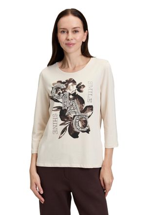 Betty Barclay Damen 2604/1092 T-Shirt, Patch Beige/Black, 36