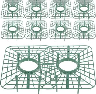 BESPORTBLE Erdbeerstütze 10 Stück Kunststoff Pflanzenhalter Grün Klettergestell Für Effiziente Vertikale Erdbeerzucht Und Platzsparende Gartenanordnung