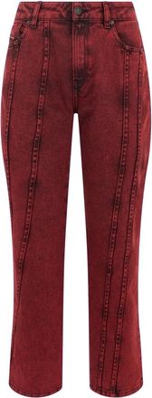 Diesel Femme, Jeans, Rouge, Taille: W23 Pantalon Droit Court