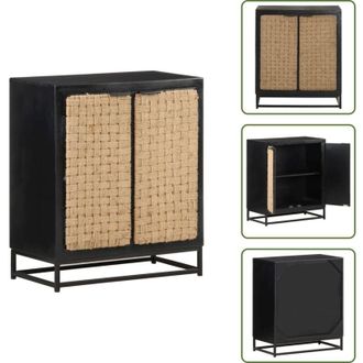 vidaXL Vidaxl - Buffet 60x35x70 cm Bois de manguier massif - Buffet Industriel - Meuble De Rangement - Buffet En Bois - Mobilier Design - Meubles Sal&oacute;n