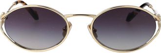 Miu Miu Lunettes De Soleil - Or